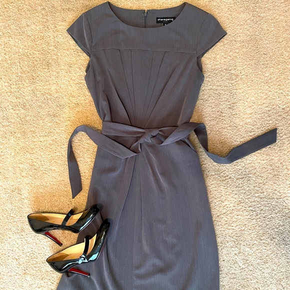 Sharagano | Dresses | Dark Gray Work Casual Dress | Poshmark